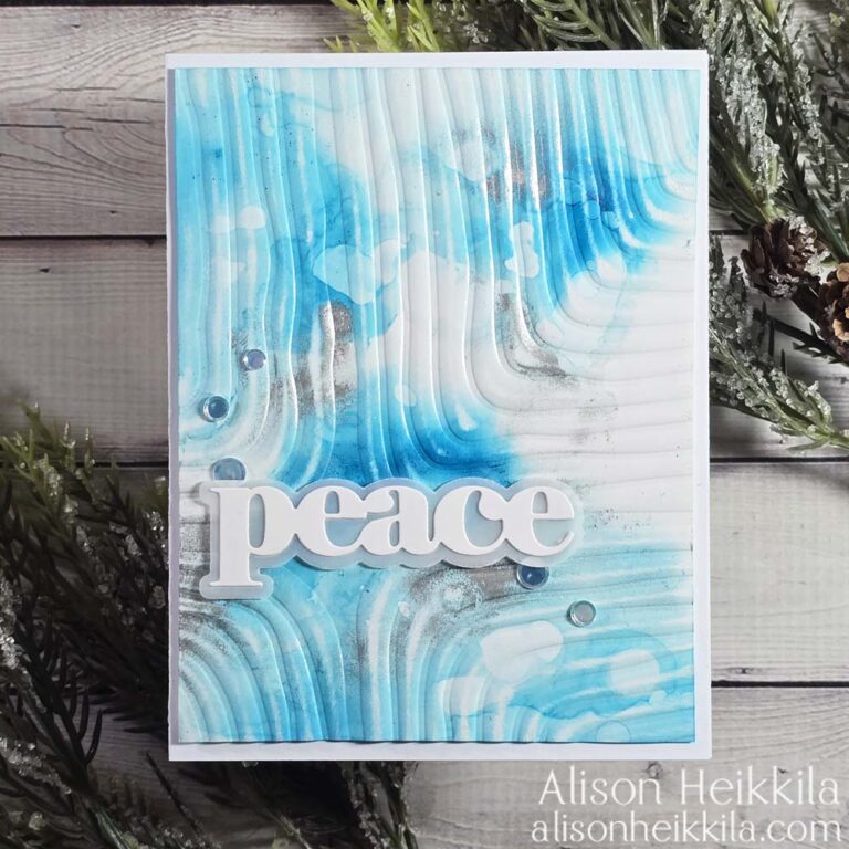 Peaceful Alcohol Ink Card: YouTube Video - Alison Heikkila Designs